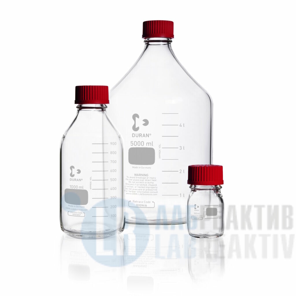Лабораторная бутыль DURAN Original GL 45, прозрачная, с термостойкой ...